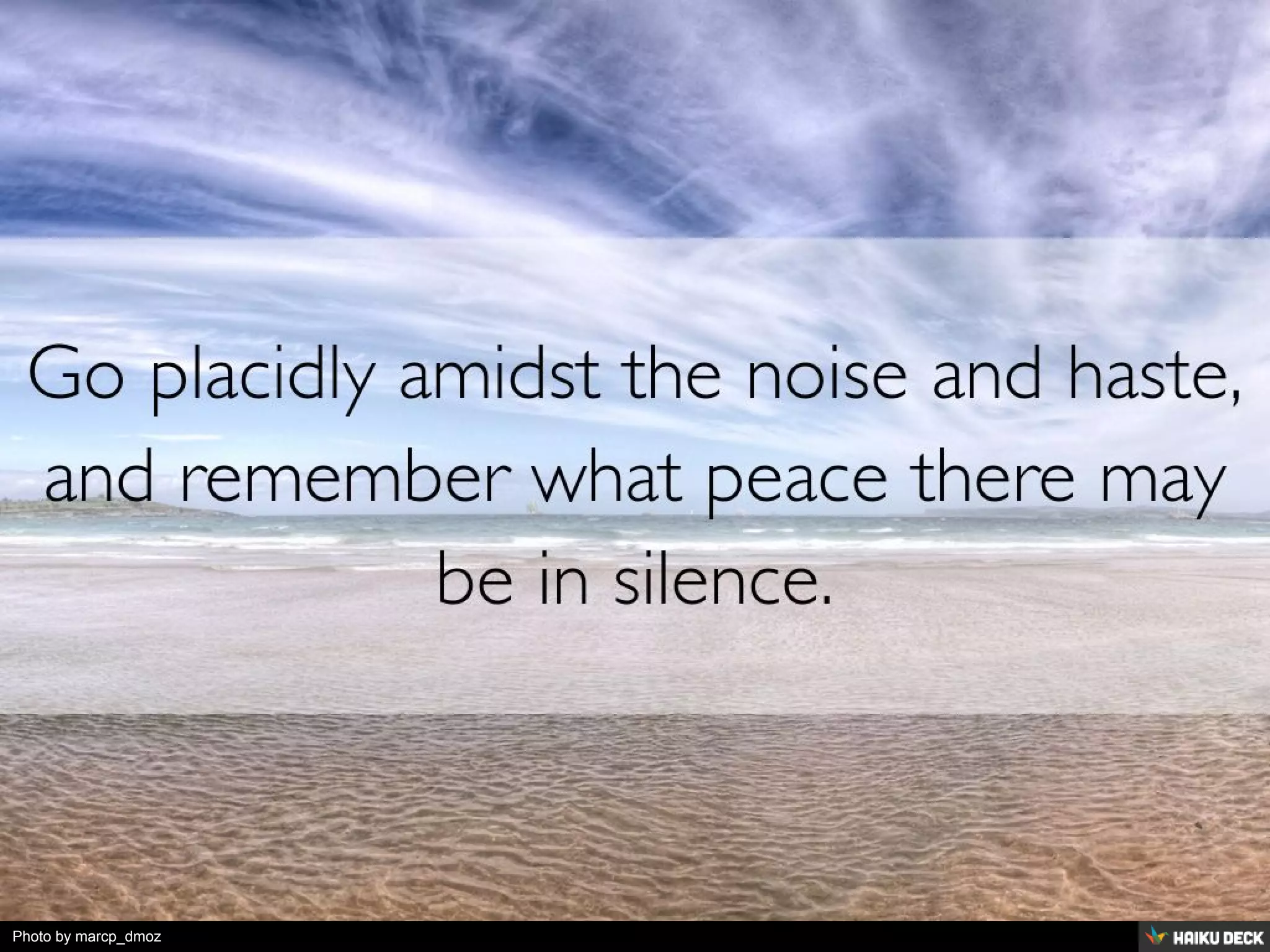 DESIDERATA | PDF