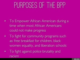 The Black Panther Party | PPT