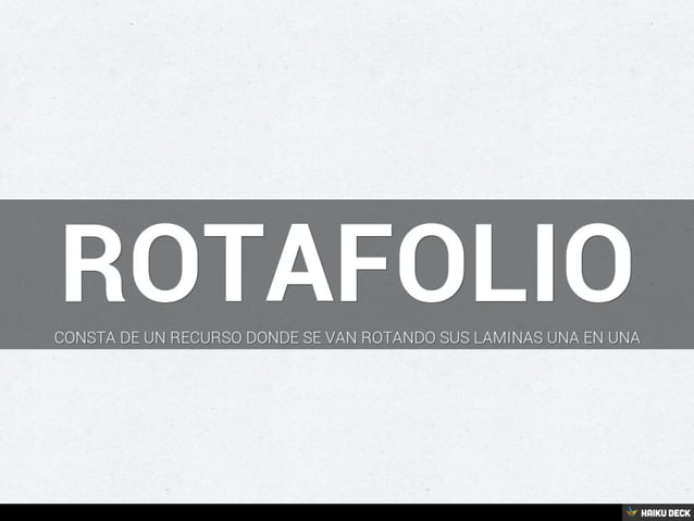 ROTAFOLIO | PPT