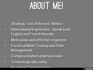 Why hire me? | PPT