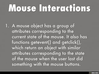 Keyboard And Mouse Events In Python | PPT