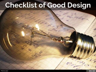 Checklist of Good Design | PDF