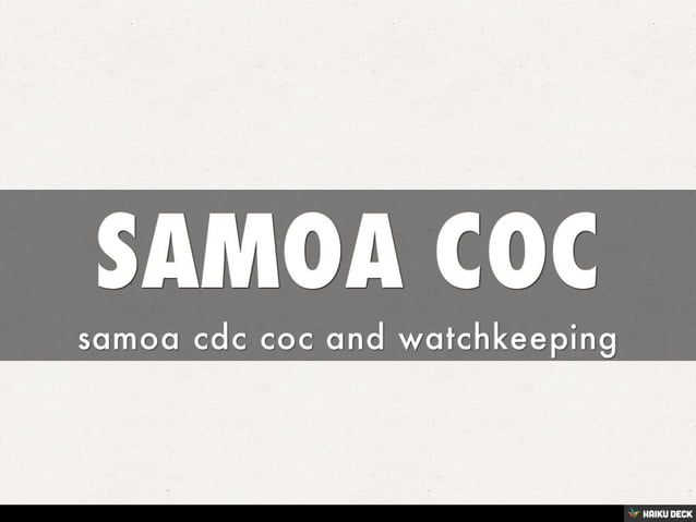 SAMOA COC | PPT
