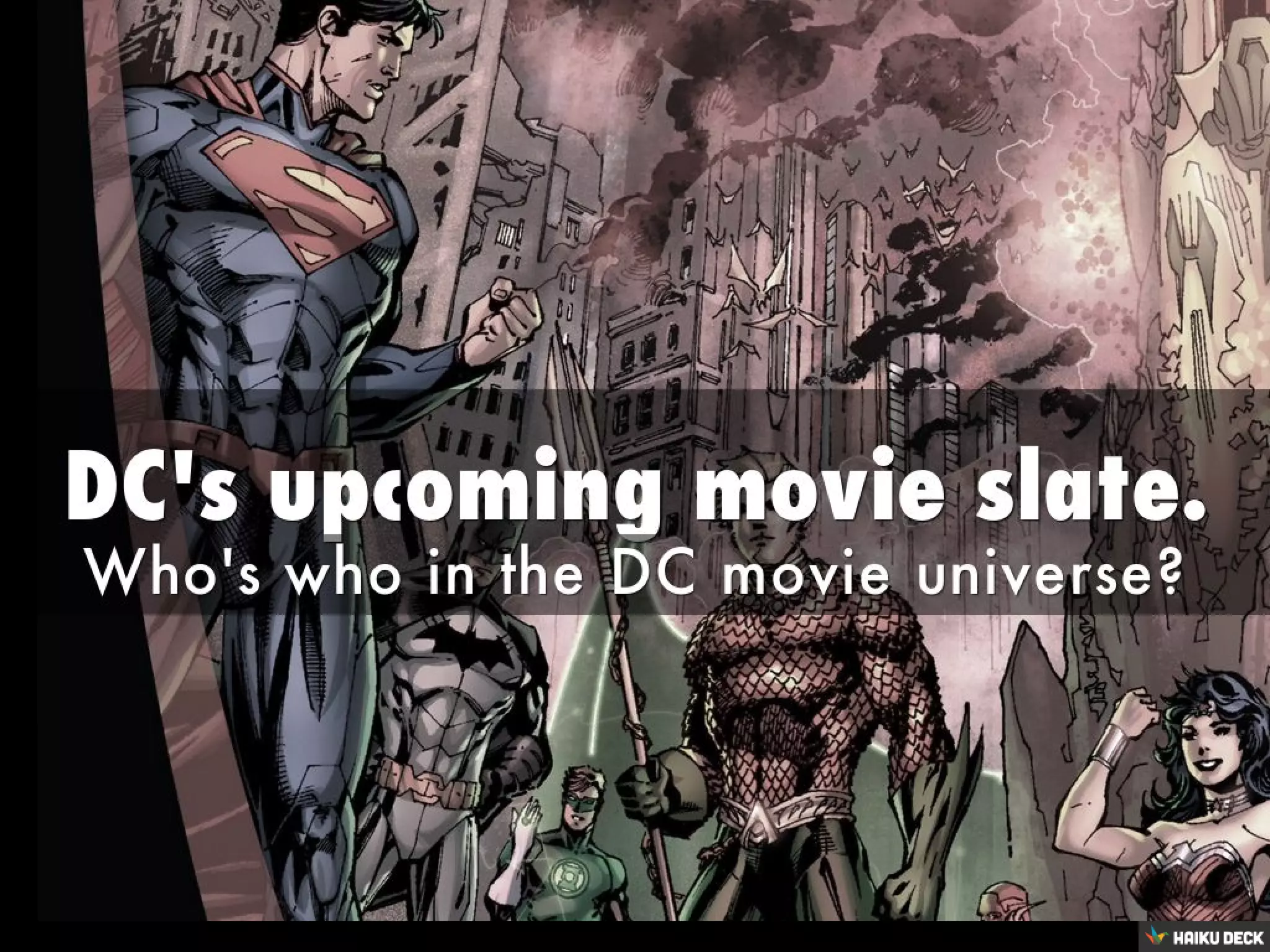 DC's upcoming movie slate. | PDF