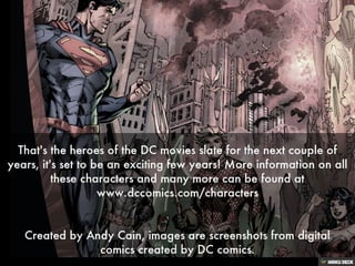 DC's upcoming movie slate. | PDF