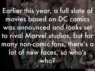 DC's upcoming movie slate. | PDF