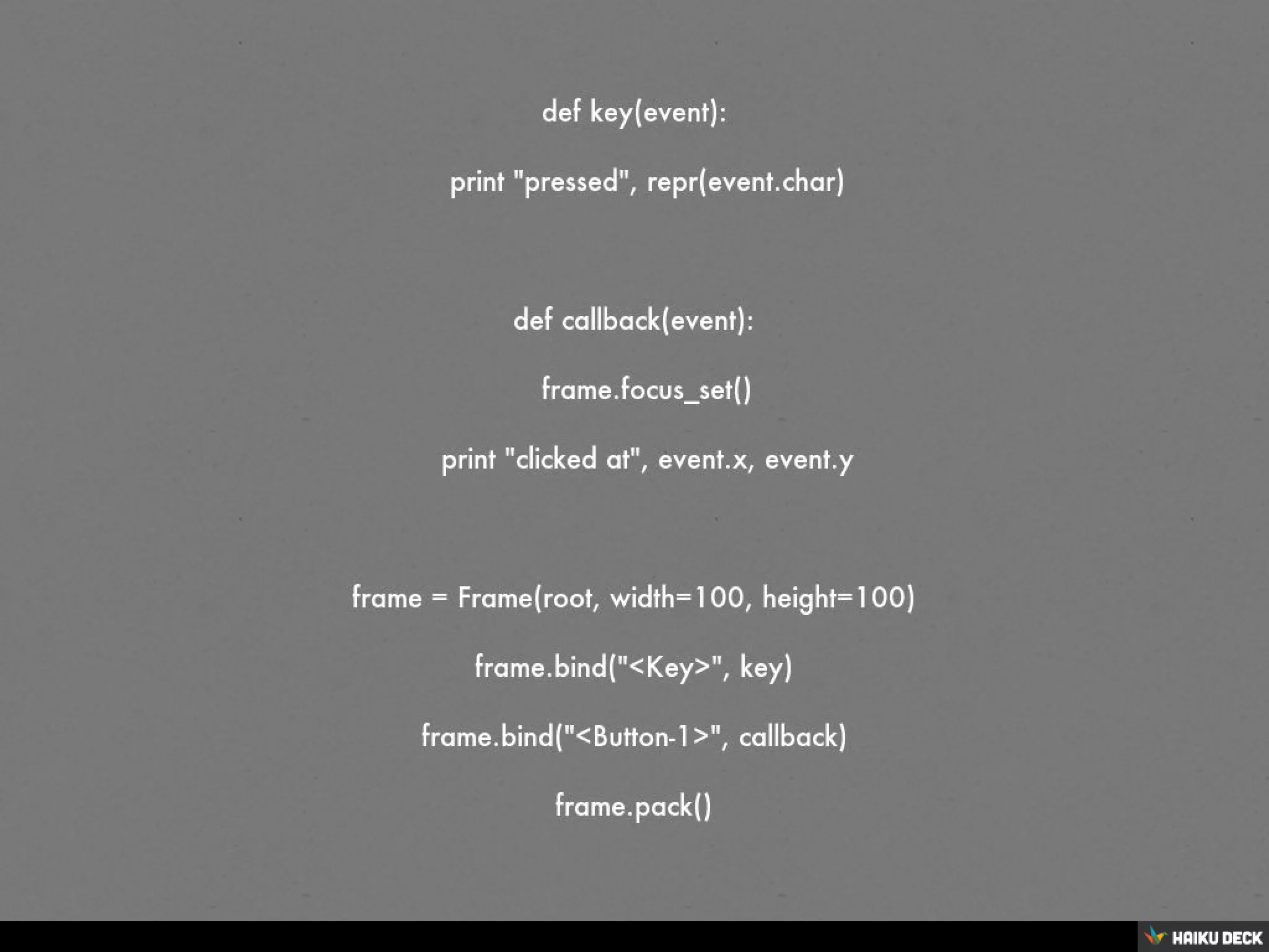 keyboard and mouse events | PPT