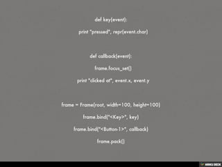 keyboard and mouse events | PPT