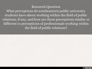 Perceptions of Public Relations | PDF