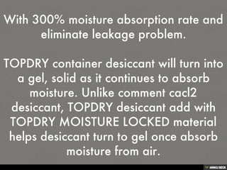 TOPDRY Container Desiccant | PPT