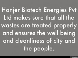 Hanjer Biotech Energies Pvt Ltd | PDF