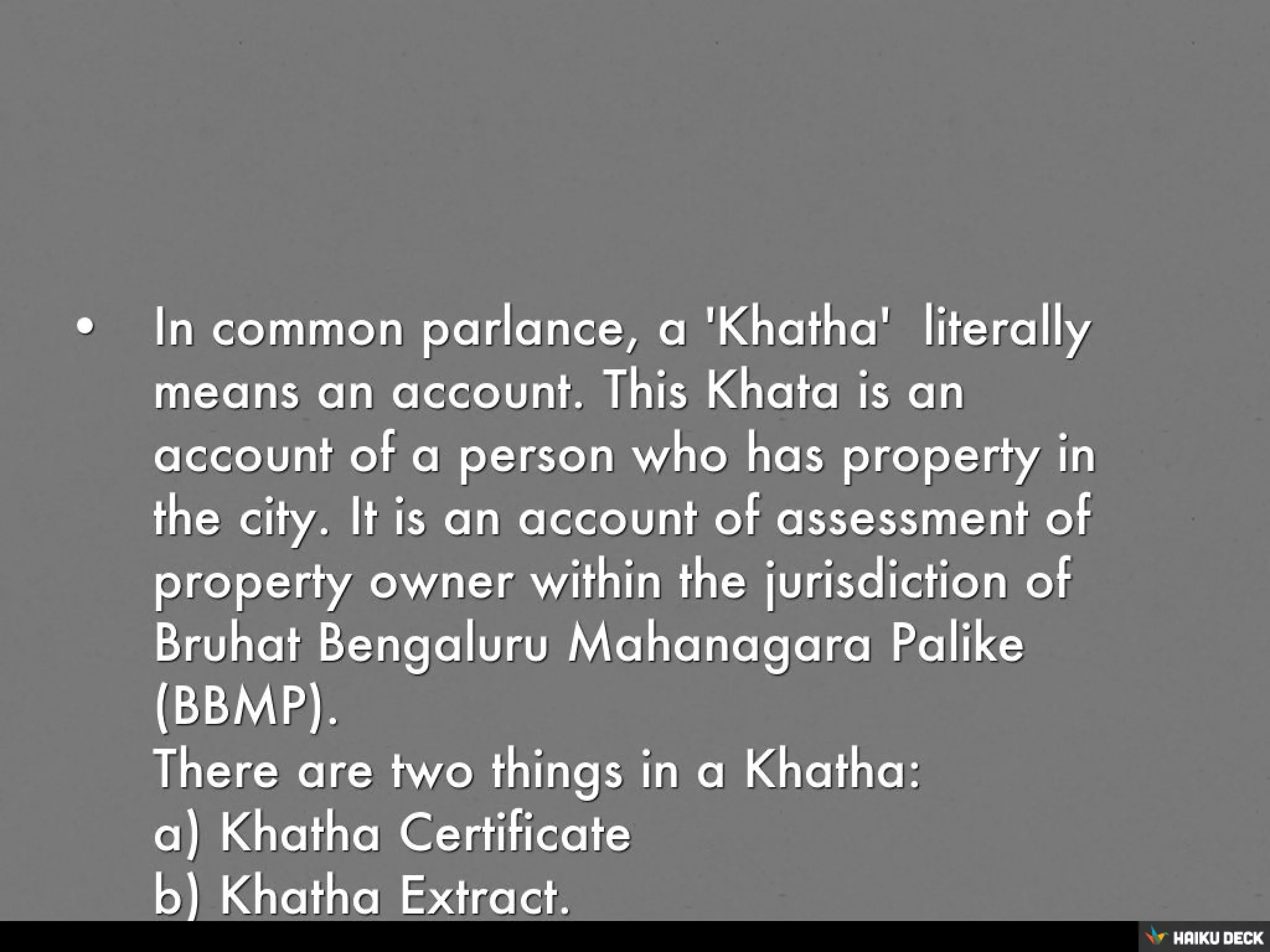 WHAT IS A-KHATHA AND B-KHATHA | PDF