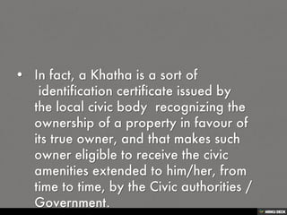 WHAT IS A-KHATHA AND B-KHATHA | PPT