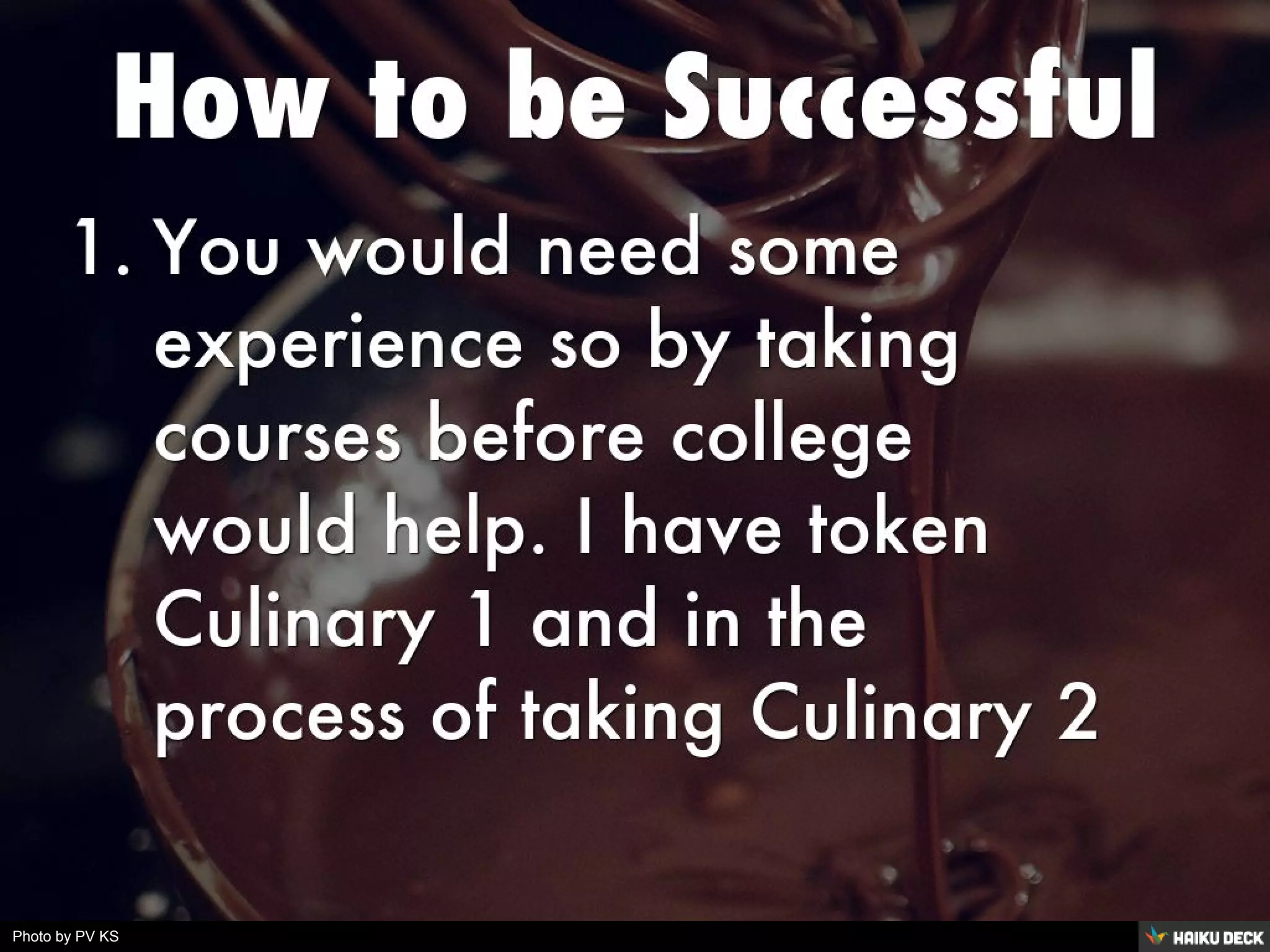 A Career In Culinary | PPT