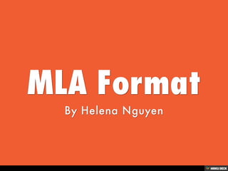 MLA Format | PPT