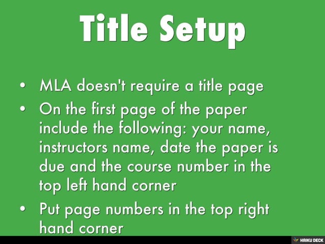 MLA Format | PPT