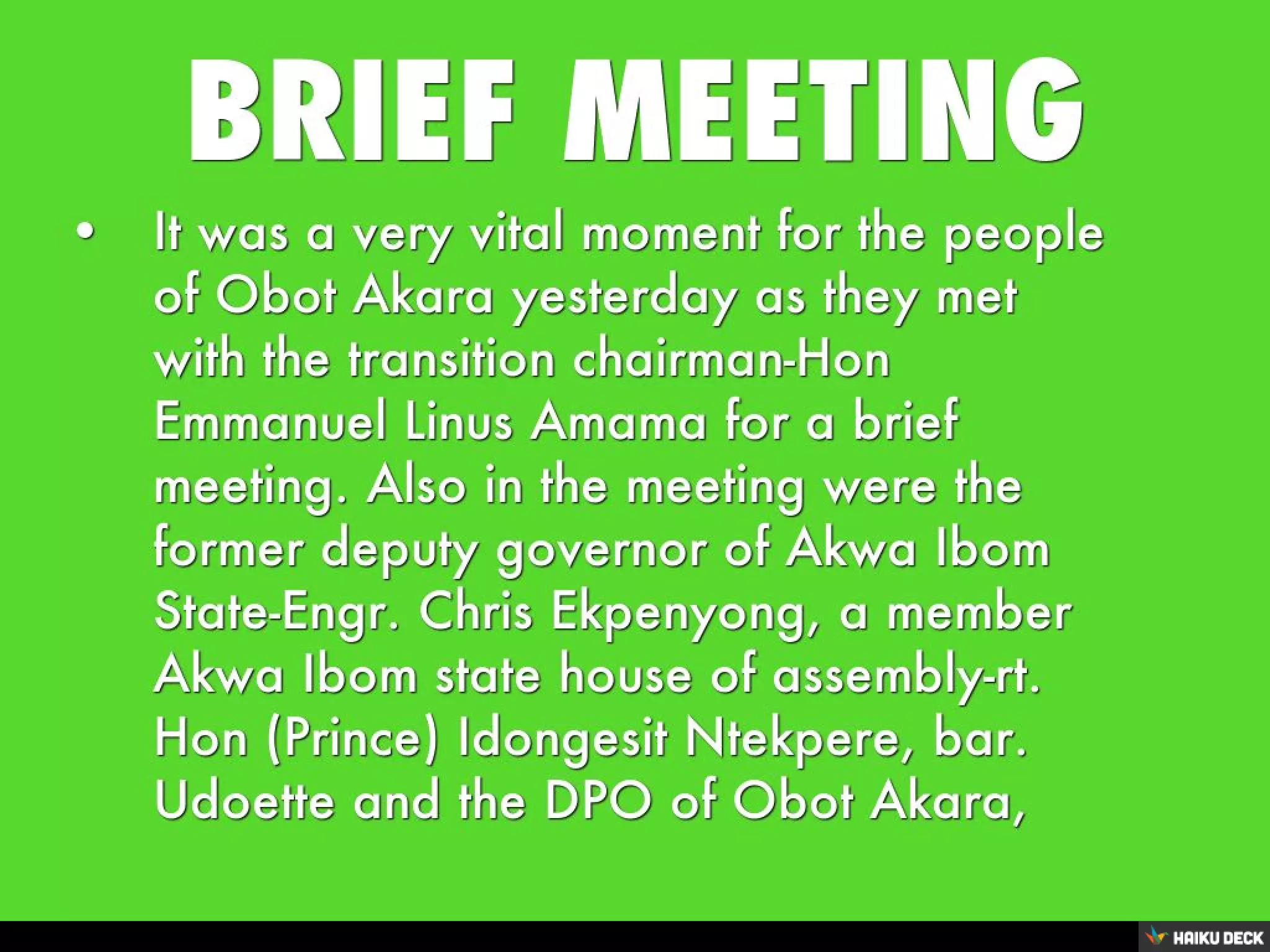 BRIEF MEETING | PDF