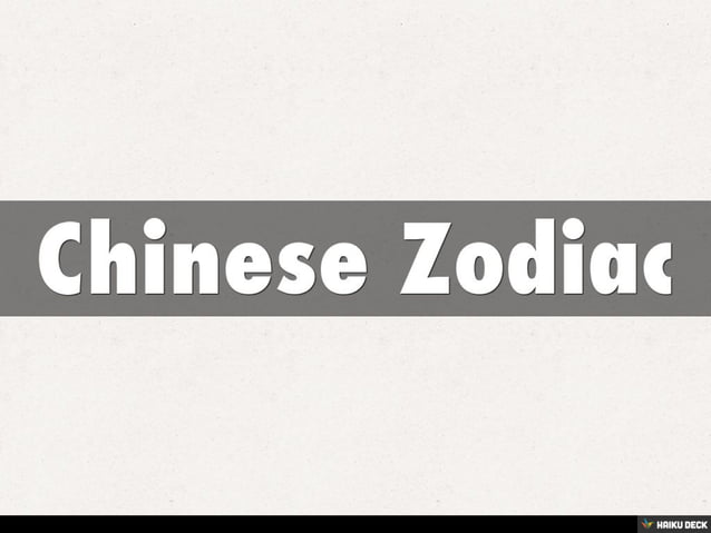Chinese Zodiac | PPT