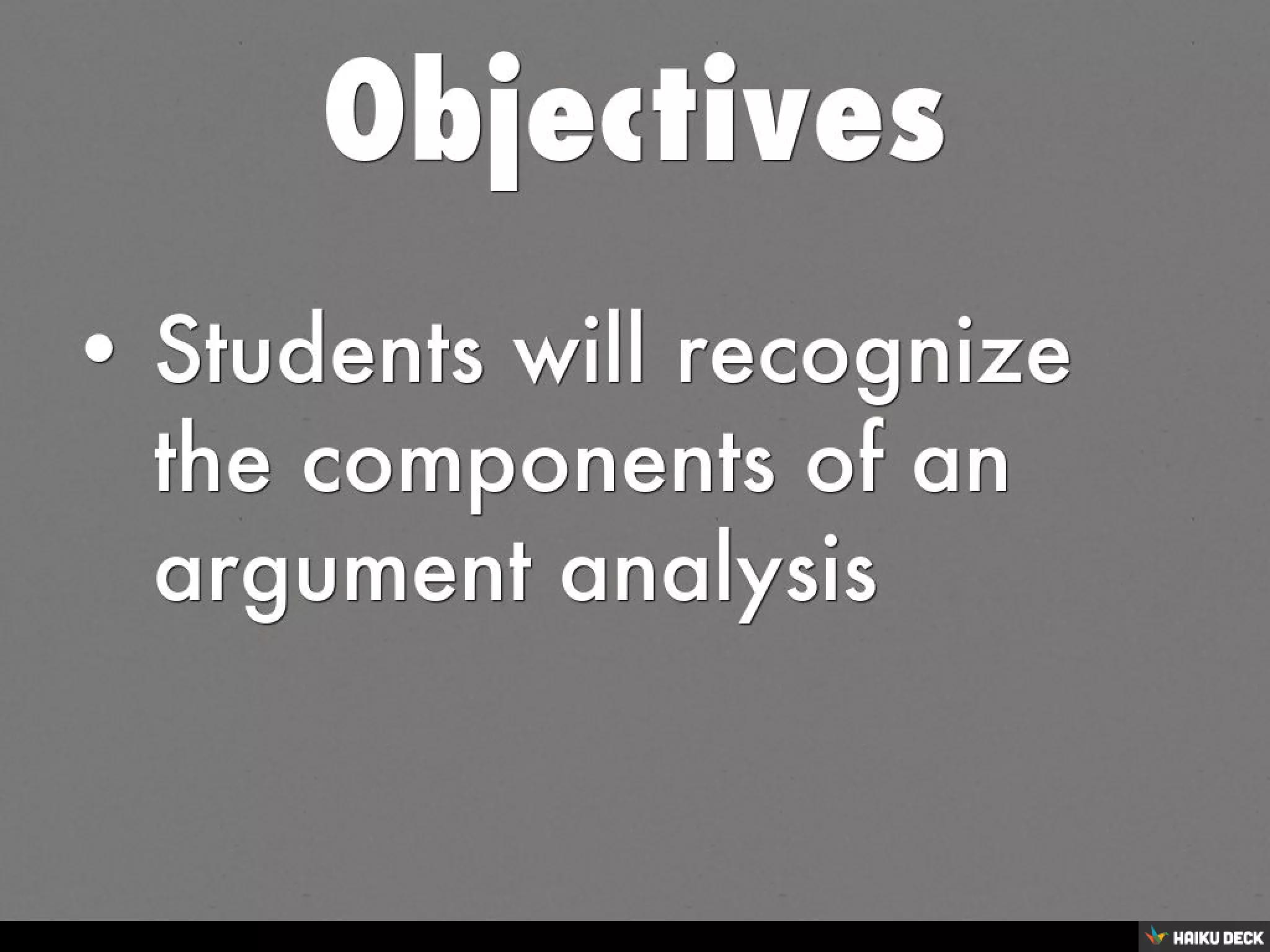 Analyzing Arguments | PPT