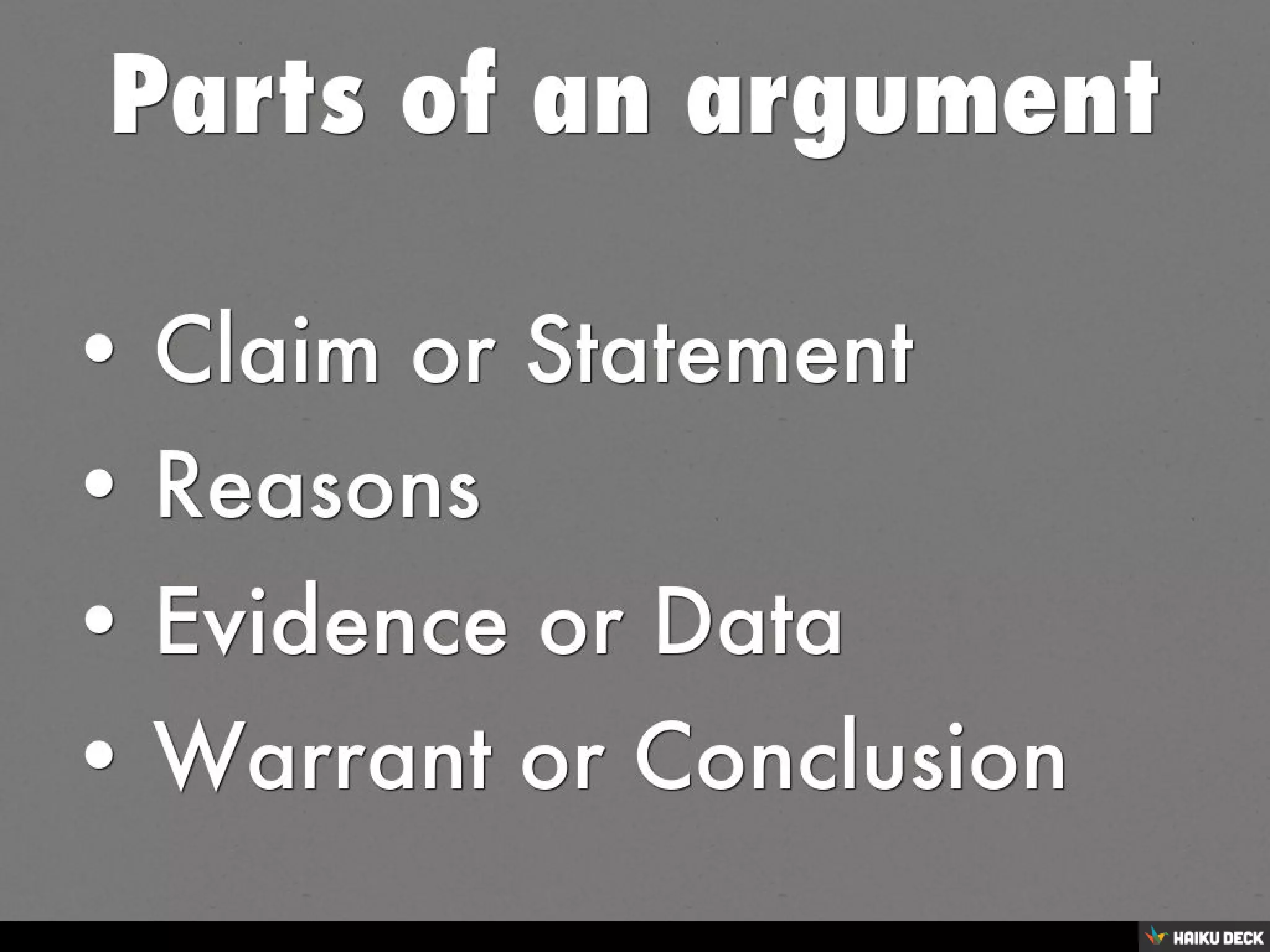 Analyzing Arguments | PPT