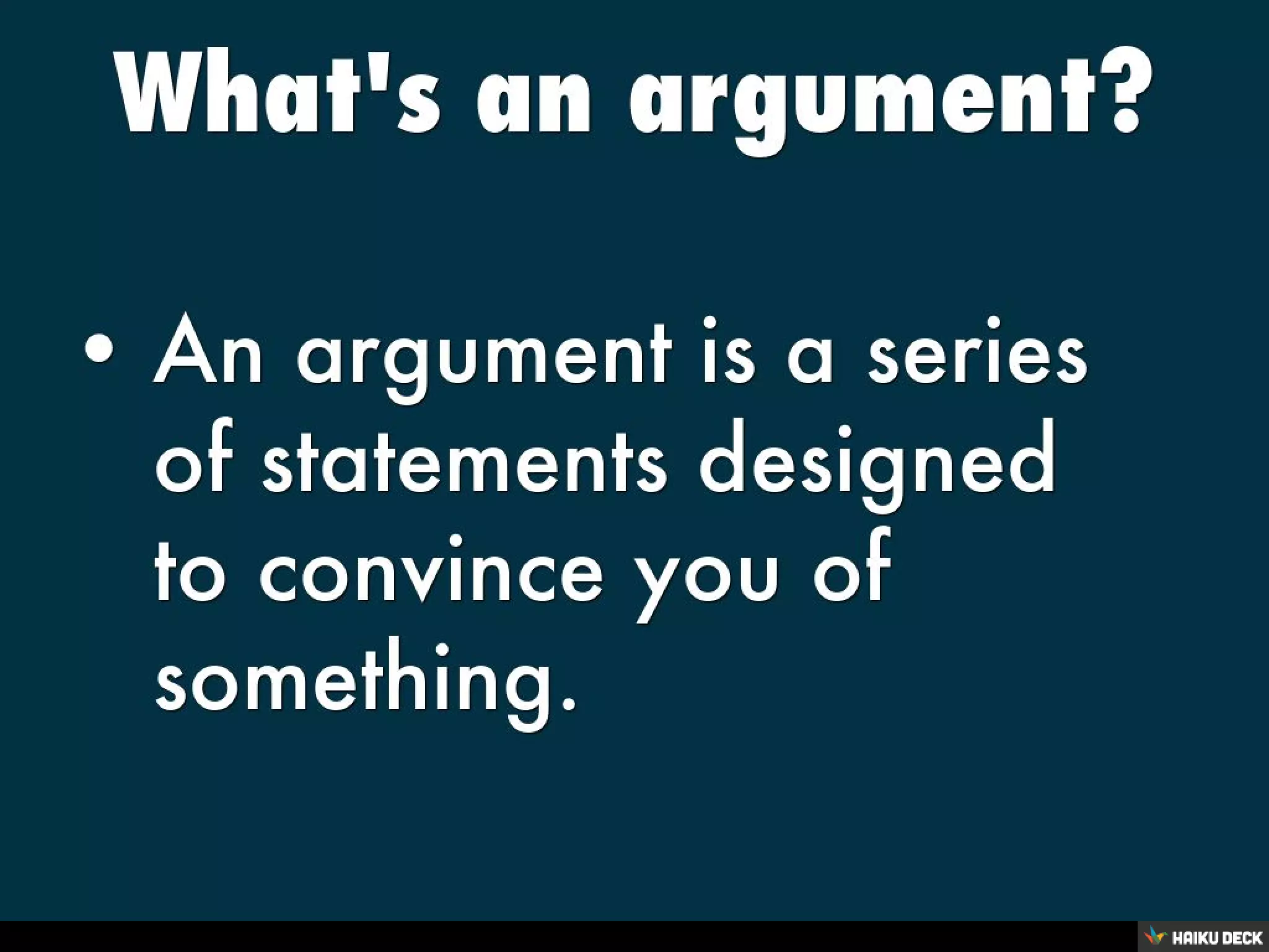Analyzing Arguments | PPT