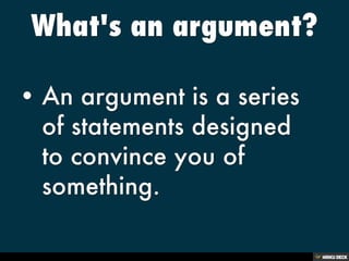 Analyzing Arguments | PPT