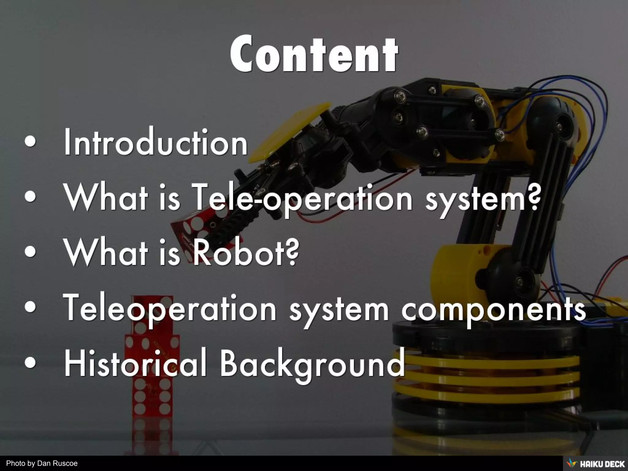 Tele-Operation systems | PDF