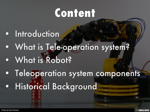 Tele-Operation systems | PDF