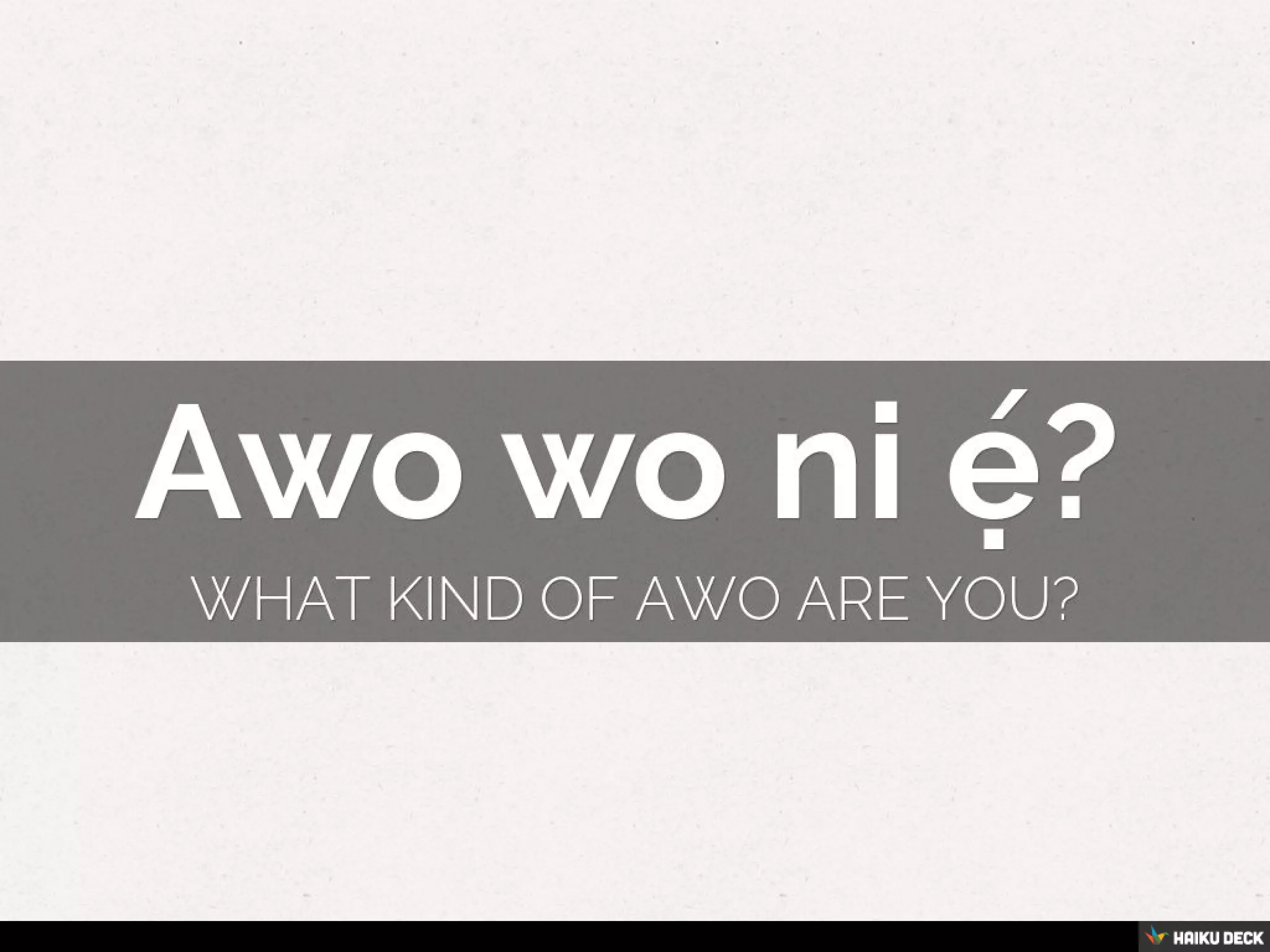 AWO | PDF