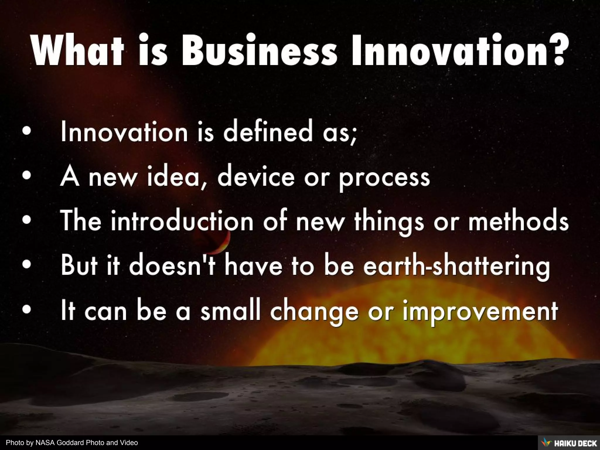 How Important is Innovation in Business? | PDF
