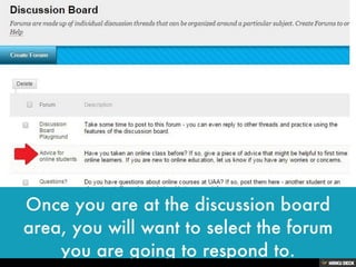 Discussion Board Instructions | PPT