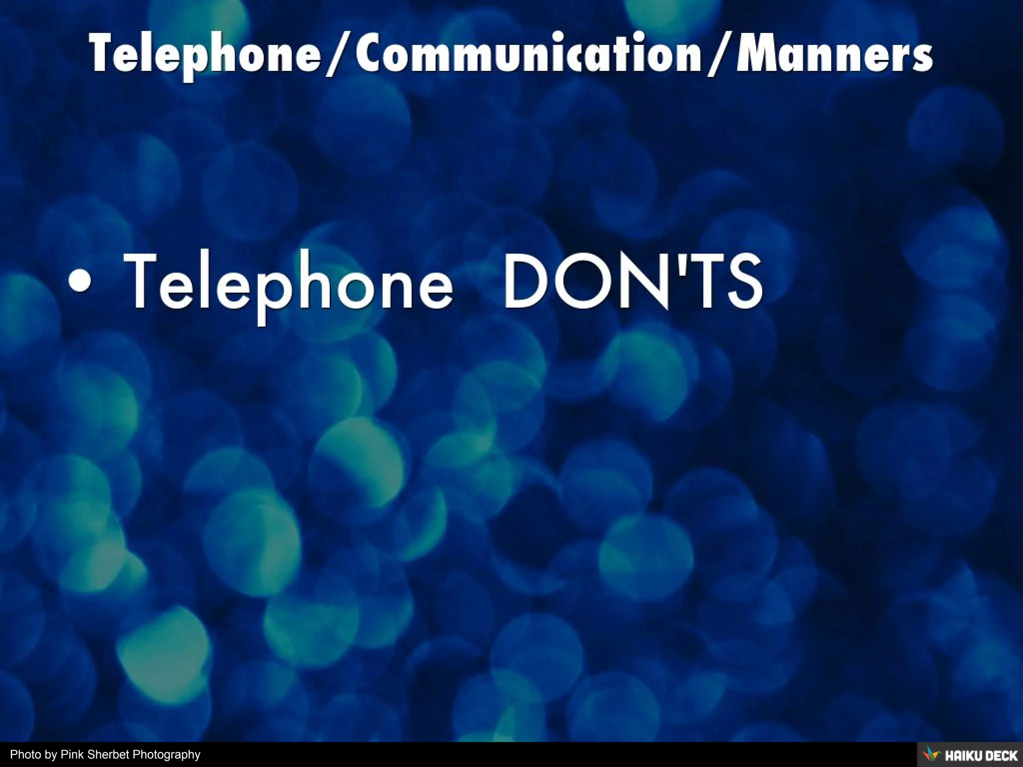 Telephone/Communication/Manners | PDF