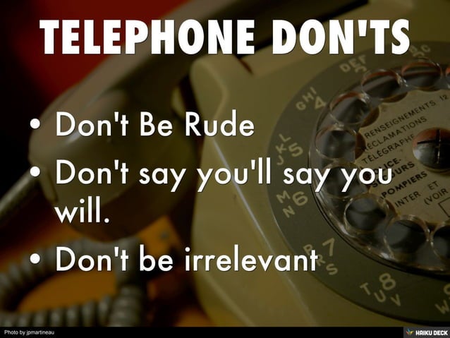 Telephone/Communication/Manners | PDF