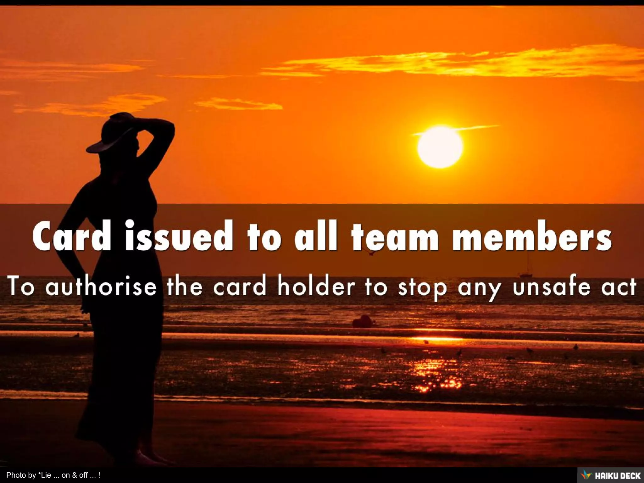 Safety Stop Card | PDF