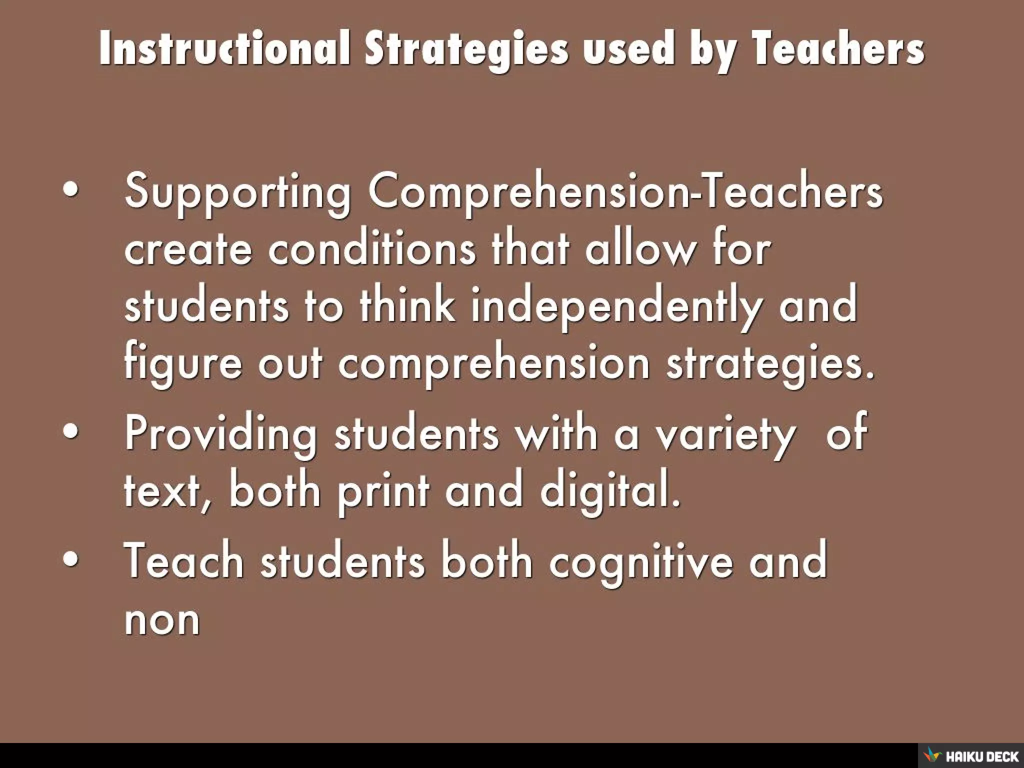 Why Support Comprehension??? | PPT