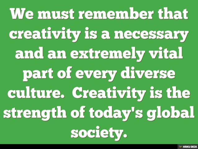 The value of creativity | PPT