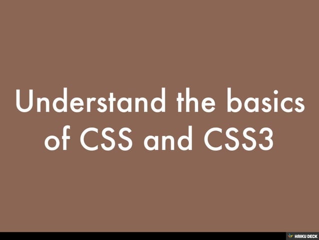 CSS and CSS3 for Beginners | PPT