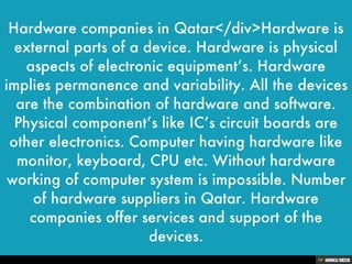 Hardware companies in Qatar | PDF