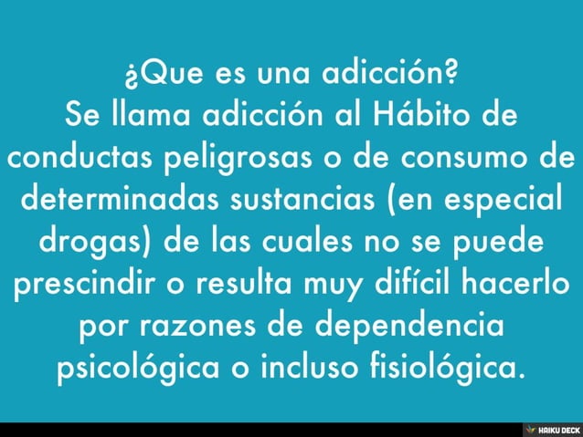 Las adicciones | PPT
