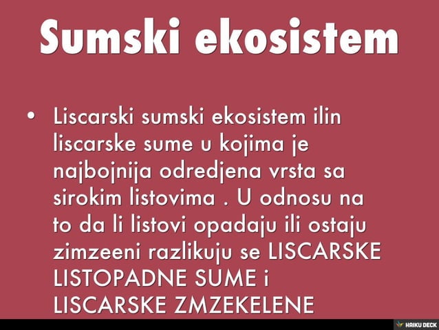Sumski ekosistem | PDF | Poetry | Books and Literature