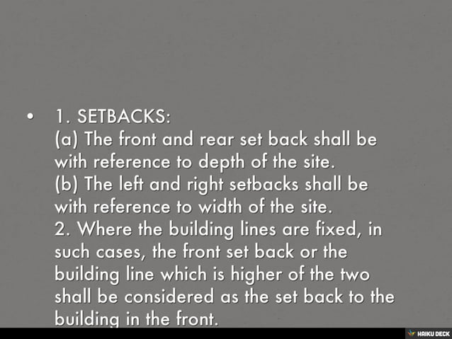 SETBACKS FOR BUILDINGS-bangalore5.com