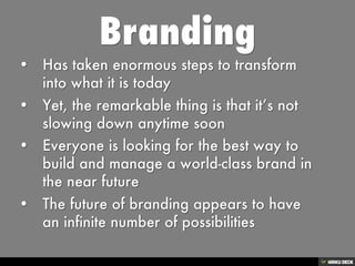 The Evolution of Branding | PPT