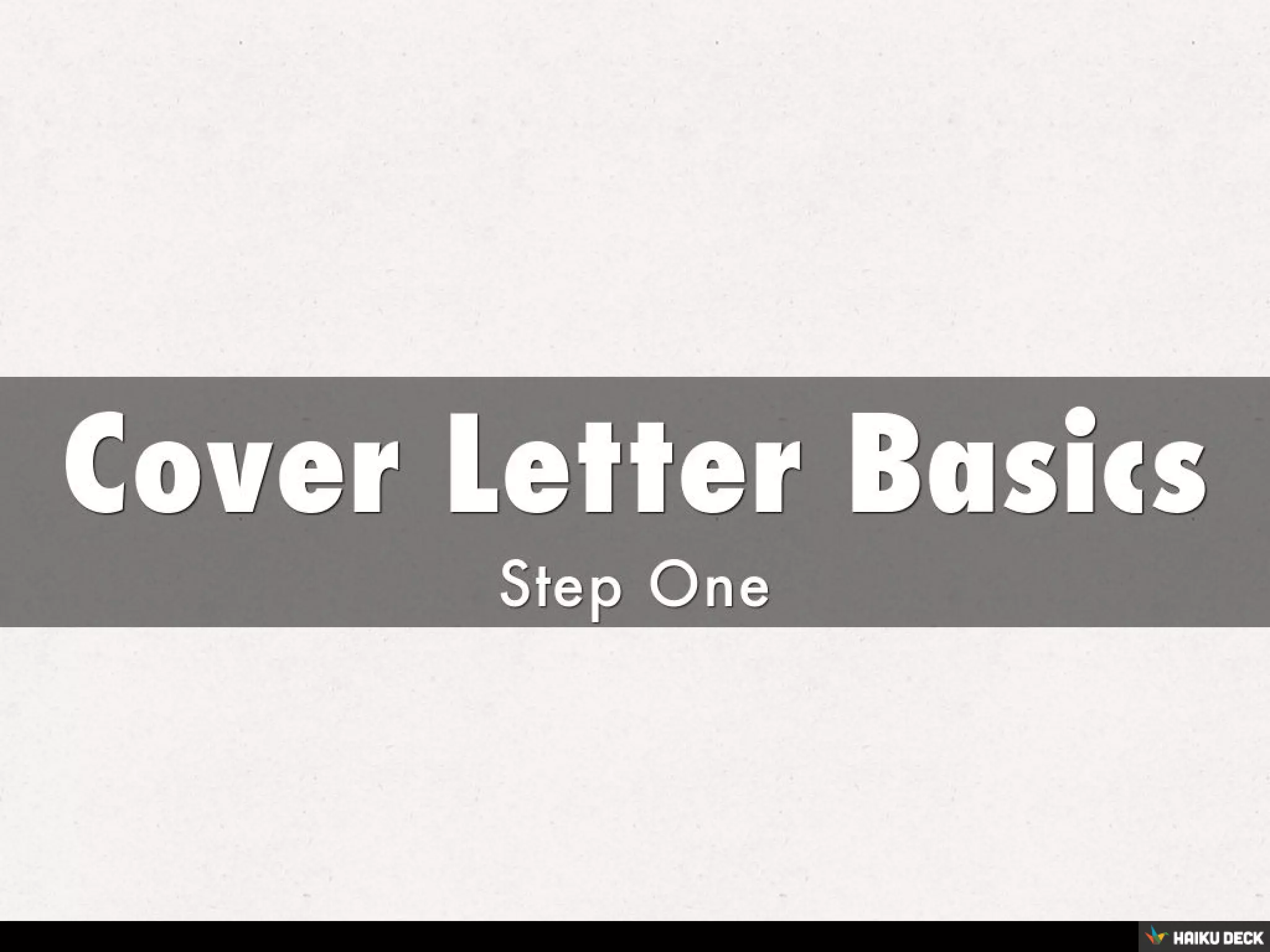Cover Letter Basics | PDF