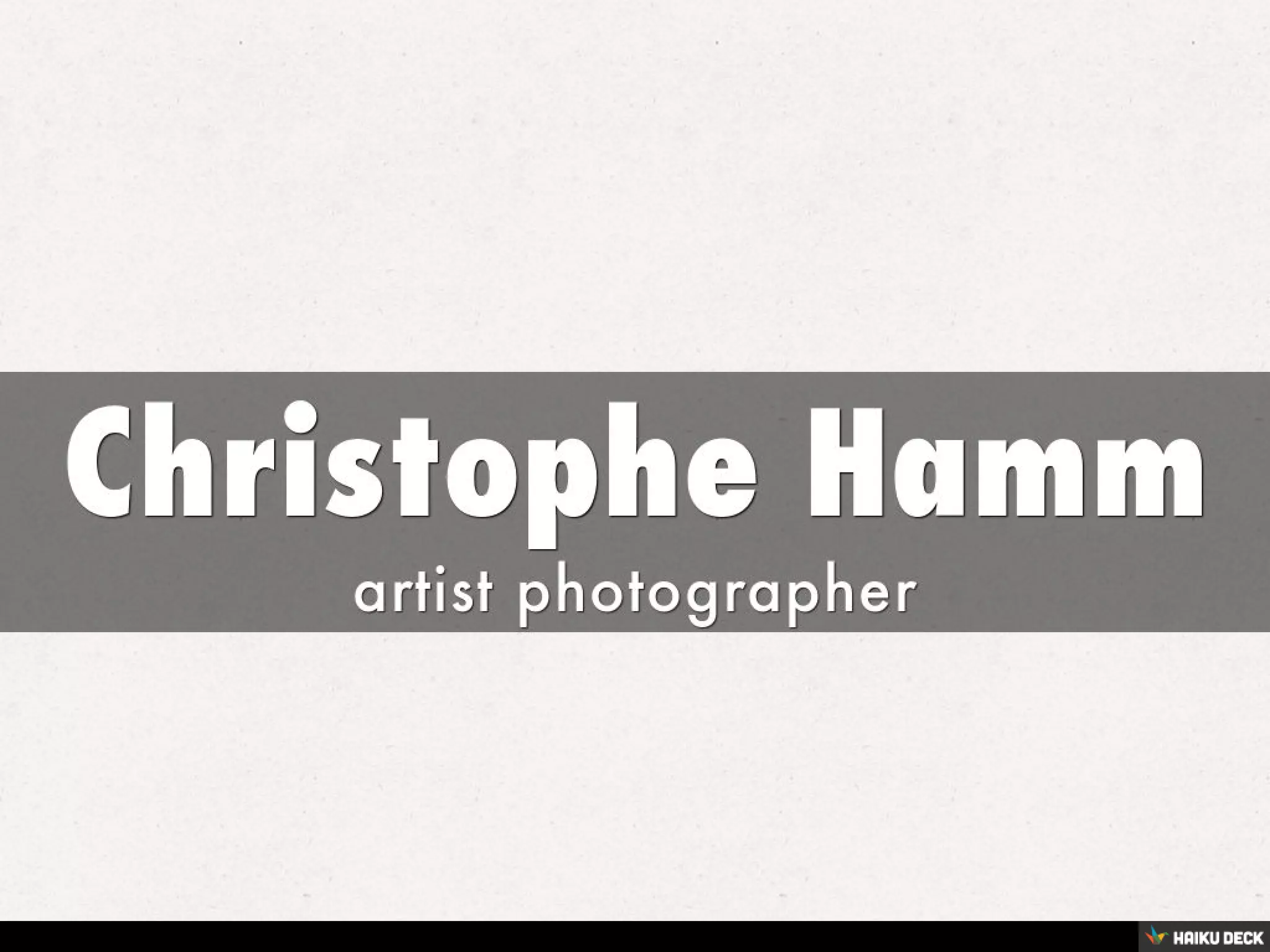 Christophe Hamm | PDF