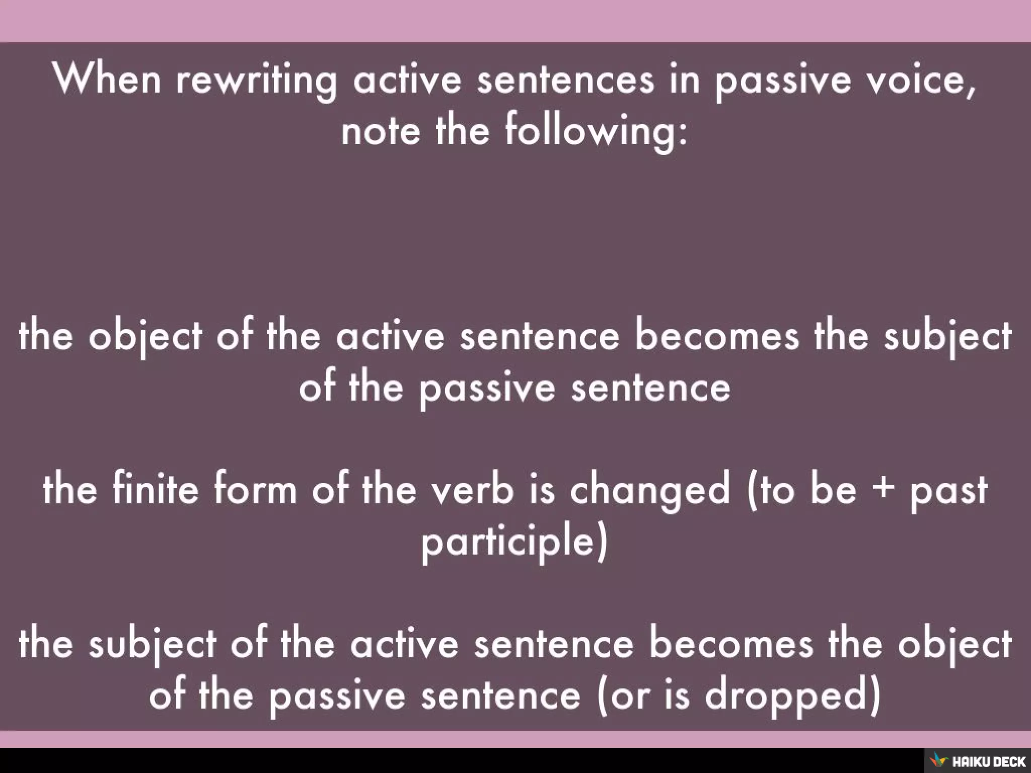 The passive verb form. | PDF