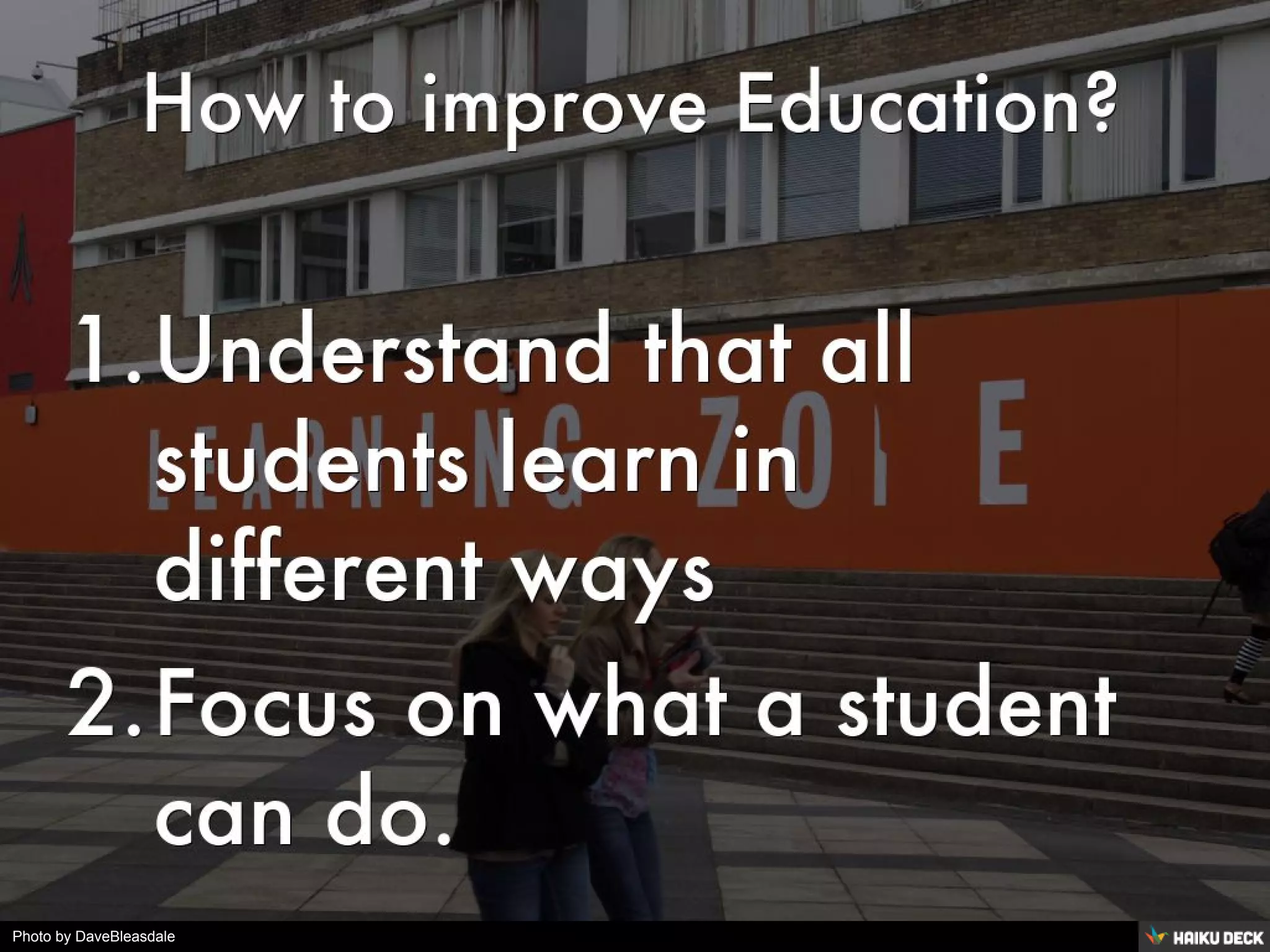 Improving Education | PDF