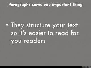 How to write paragraphs | PPT