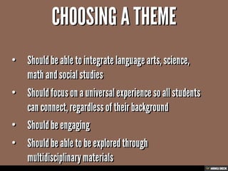 Thematic Approach | PDF