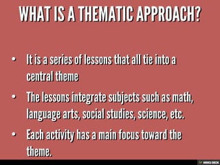 Thematic Approach | PDF