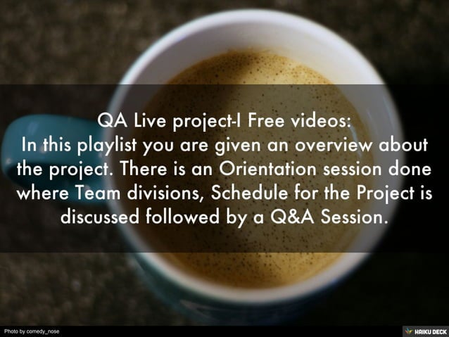 QA Live Project | PPT